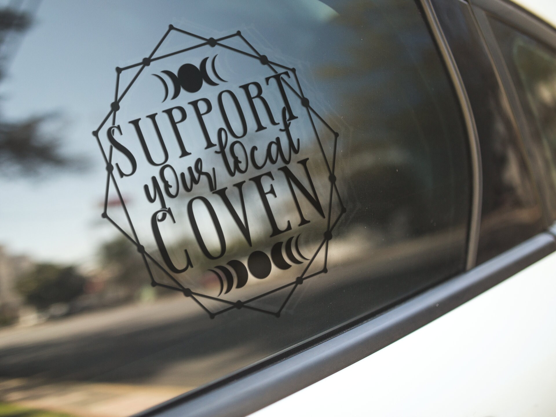 Support Your Local Coven Vinyl Decal: Witch Community Car Window Bumper ...