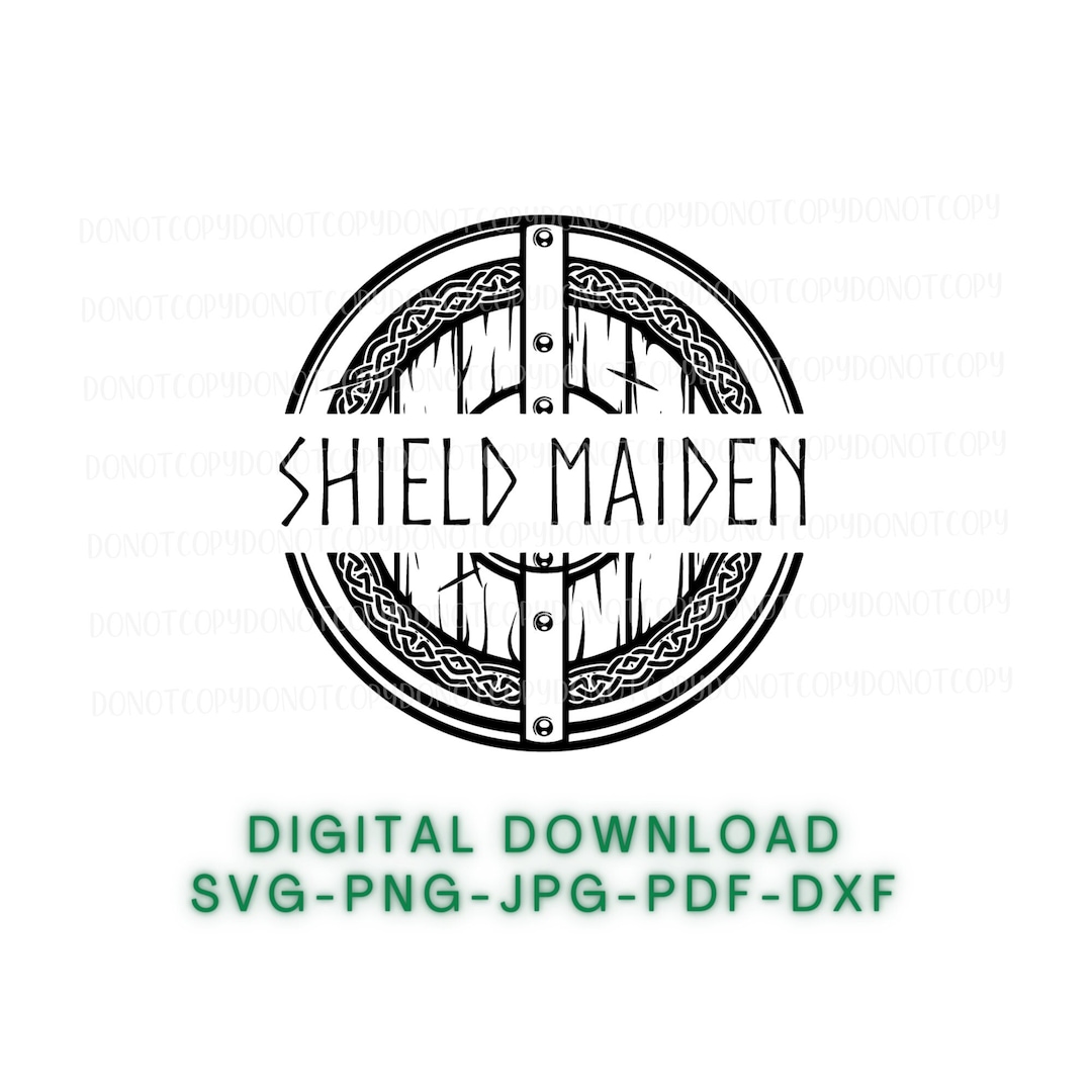 Shield Maiden Viking Warrior - Norse Valhalla SVG PNG JPG (digital ...