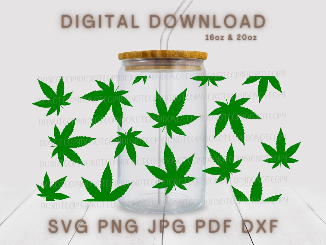 Weed Leaves Wrap SVG, PNG, JPG Digital File | Stoner, Marijuana ...