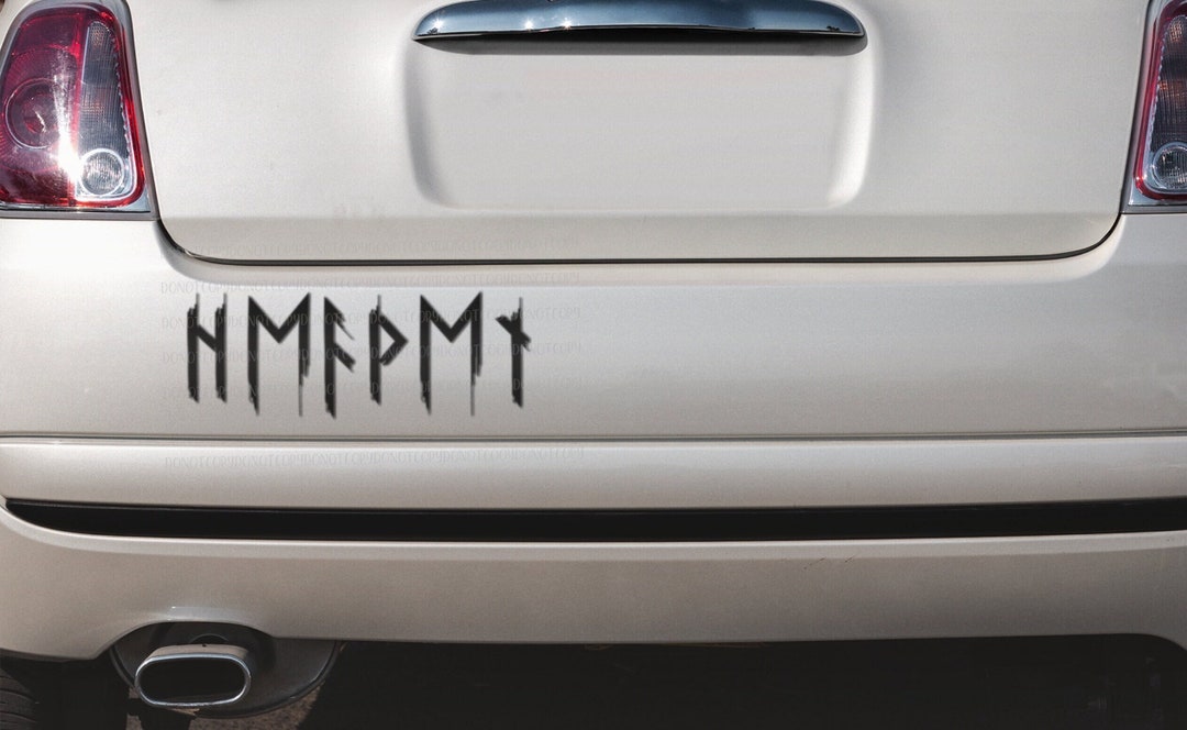 Heathen in Runes Decal | Car Decal | Window Decal | Pagan Bumper ...