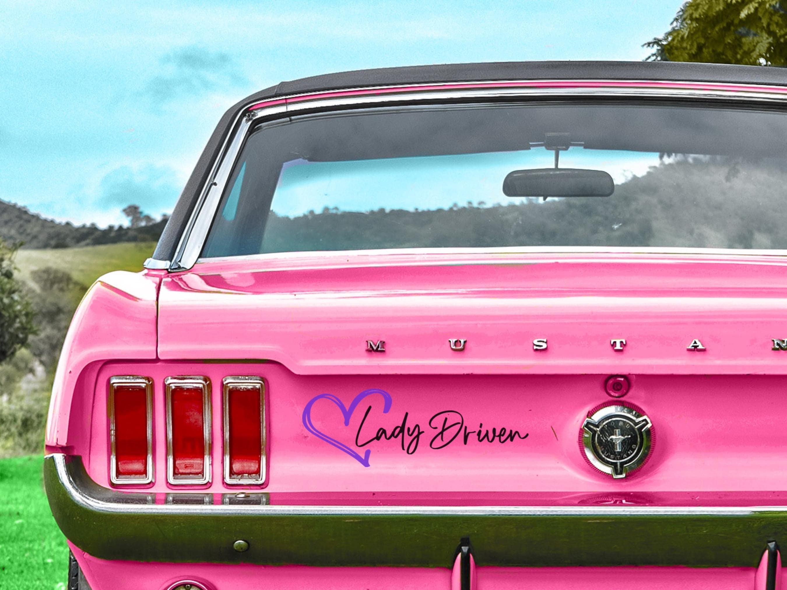 Lady Driven Heart Variation Car Decal | Woman Driver | Girl Driver ...