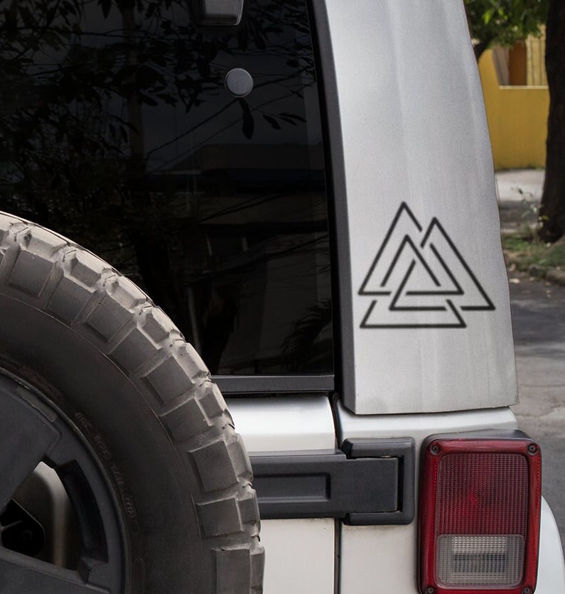 Valknut Vinyl Decal | Viking Car Decal | Norse Bumper Sticker | Norse ...