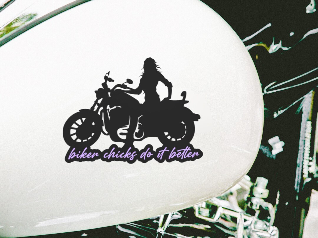 Biker Chicks Do It Better Decal Sticker: Motorcycle Babe, Car & Window ...