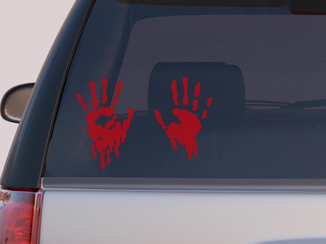 Bloody Hands Decal (#2) | Blood Splatter | Horror Fans | Spooky ...