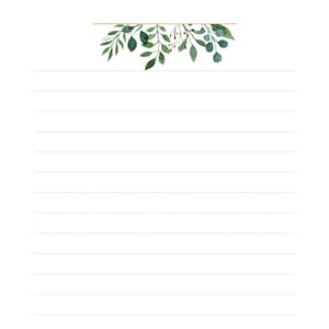 Leafy Heading Lined Letter Template Printable Stationery Floral Writing ...