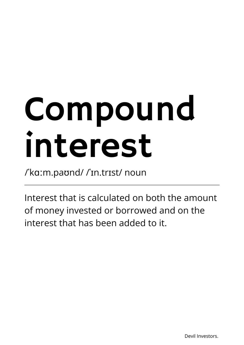 COMPOUND INTEREST POSTER - Etsy