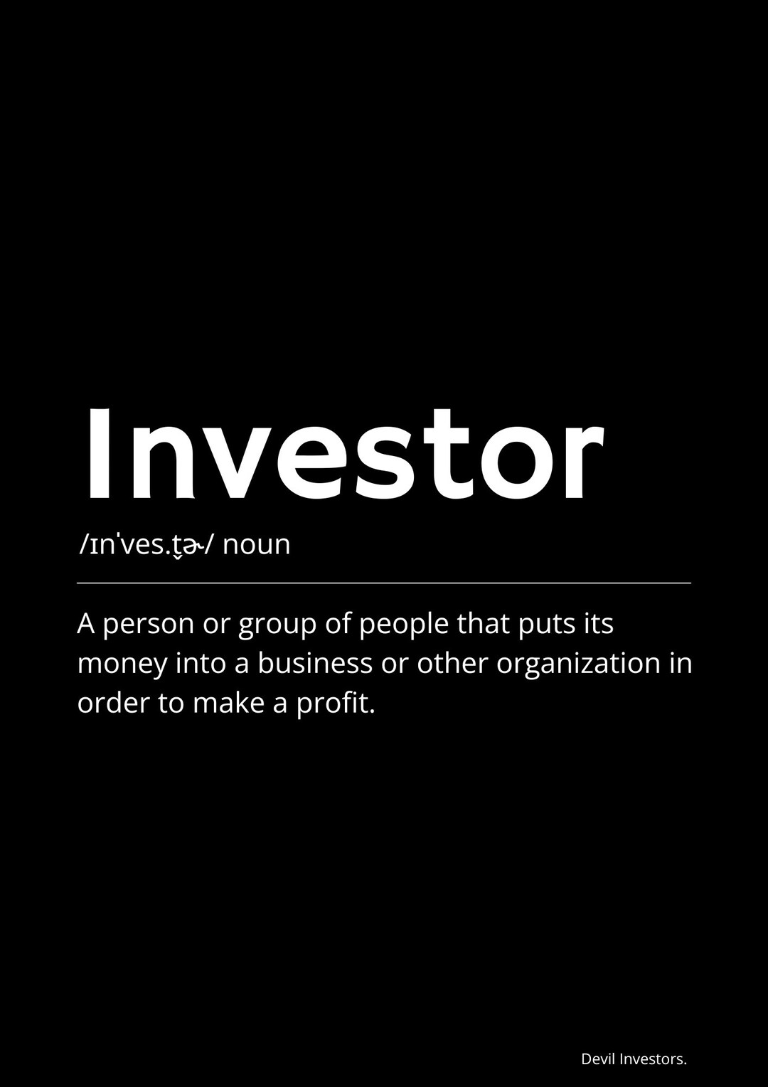 INVESTORS POSTER - Etsy