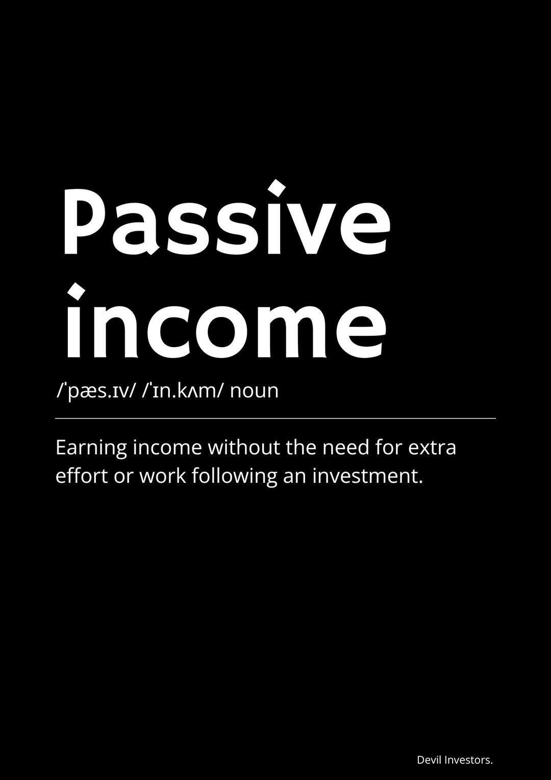 PASSIVE INCOME POSTER - Etsy