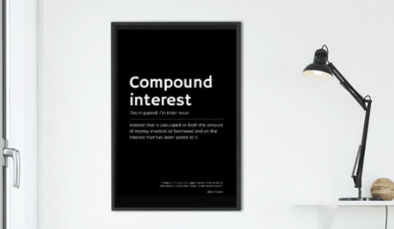 COMPOUND INTEREST POSTER - Etsy