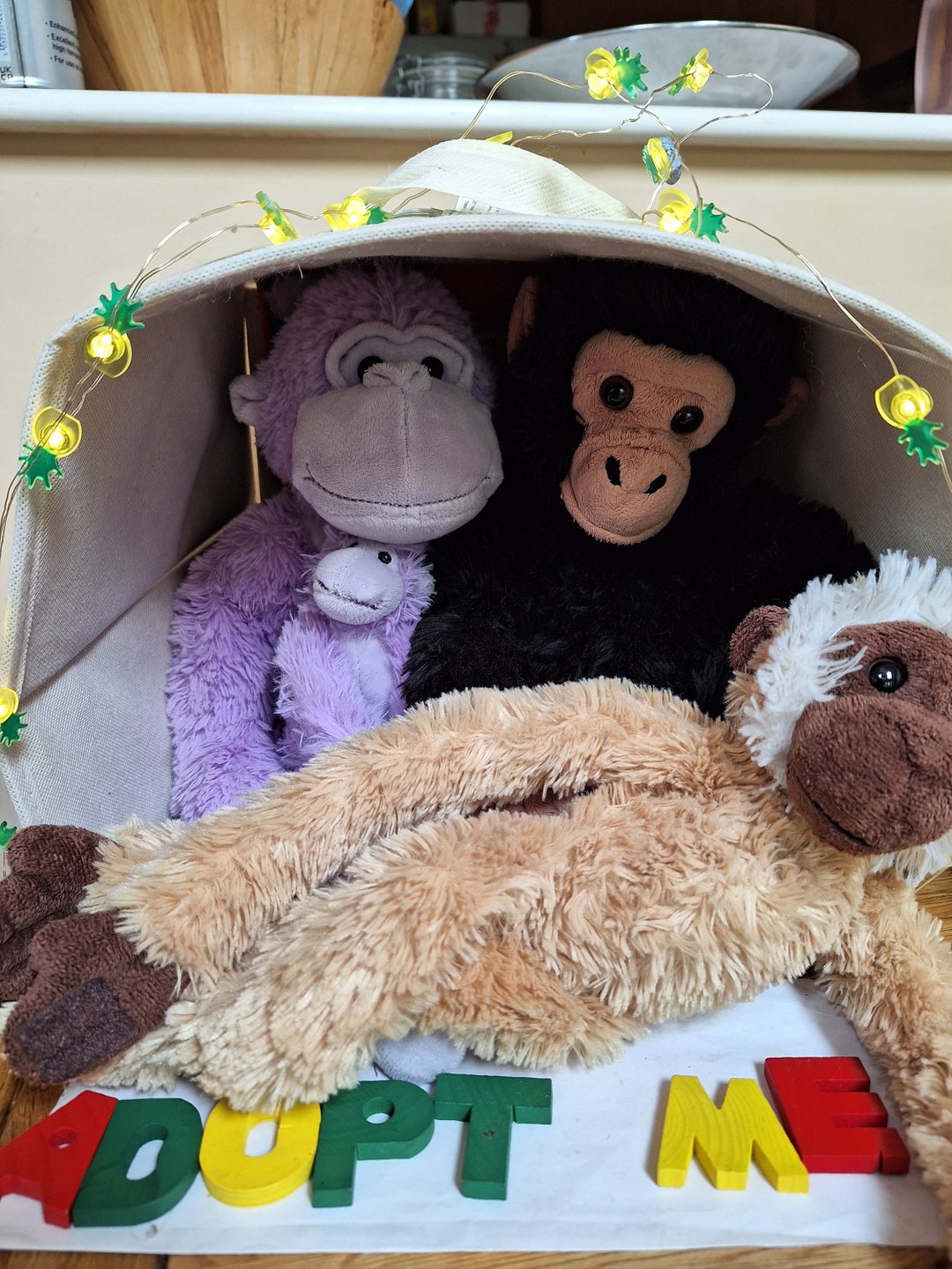 Monkey Plushie for Adoption 3 Options - Etsy