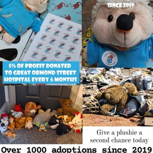 Teddy Bear With Pink Ribbon for Adoption - Etsy