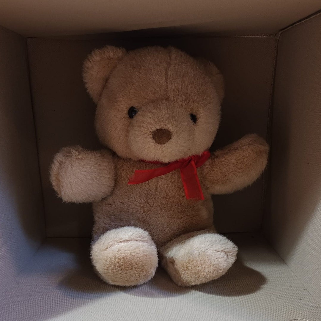 Teddy Bear With Red Ribbon for Adoption - Etsy