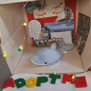 Beanie Dolphin Plushie for Adoption - Etsy