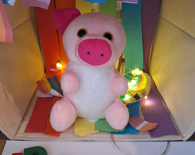 Bright Pink Pig Plushie for Adoption - Etsy