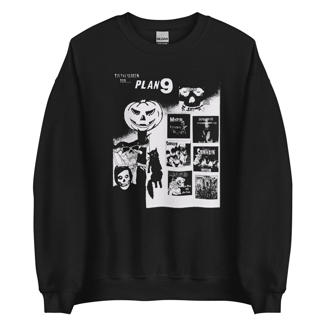 Plan 9 Records Sweatshirt, Plan 9 Sweater, the Victims, Misfits, Samhain, Glenn Danzig - Etsy