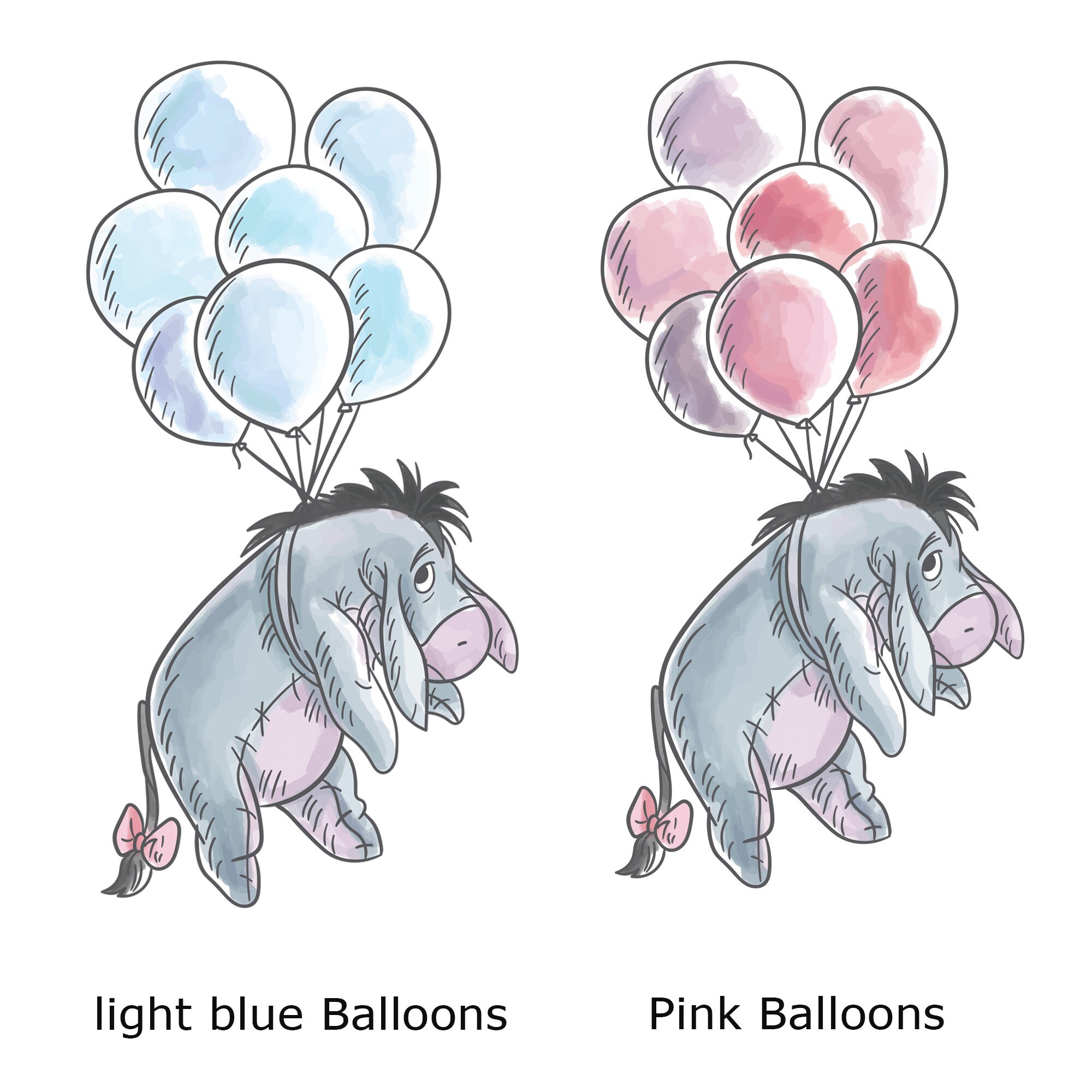 Winnie the Pooh Baby Shower Wall Decal: Eeyore Wall Sticker - Etsy