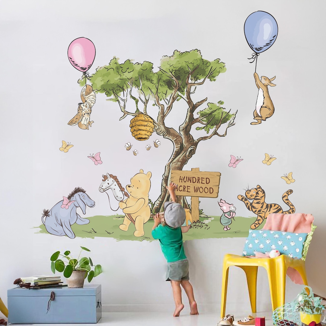 Classic Winnie the Pooh Wall Decal Vintage Pooh Wall Sticker Tigger ...