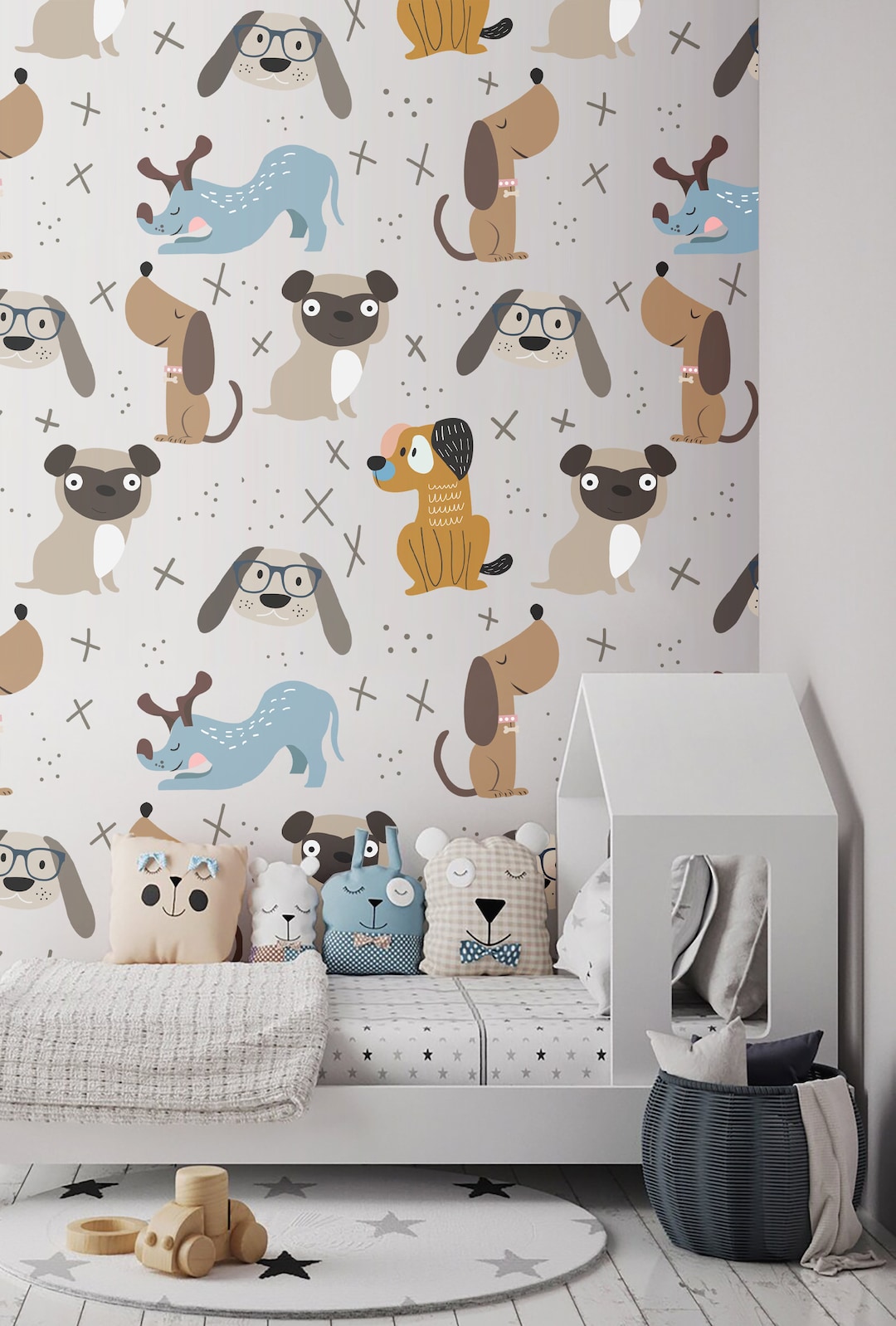 Removable Vinyl Decal Puppy Wall Art Dog Wall Decal - Wall Sticker ...