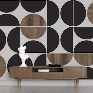 Half Circle Wall Decal Geometric Shape Wall Decal Round Wall Sticker ...