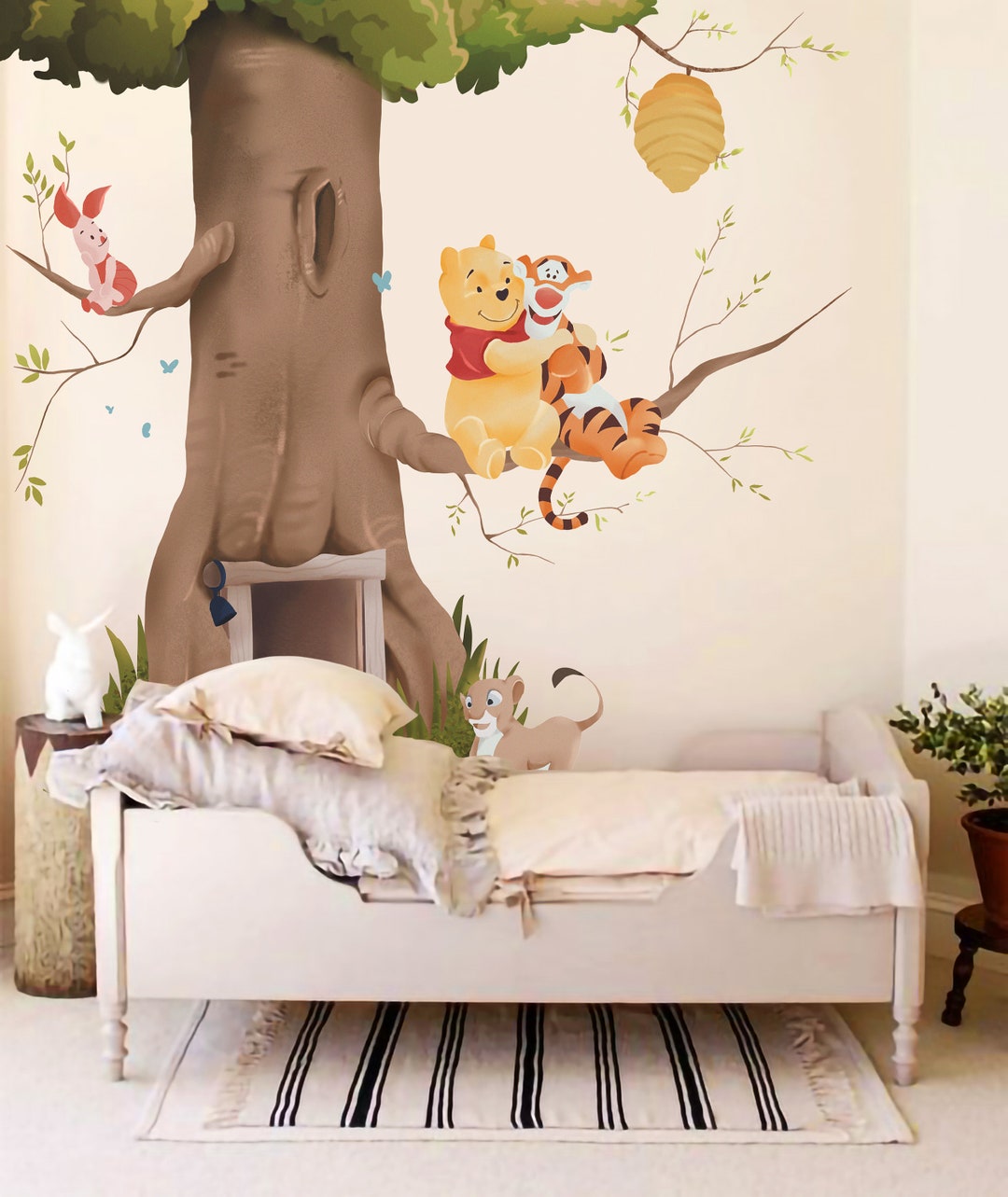 Winnie the Pooh & Tigger Wall Decal: Nursery Tree Sticker - Etsy
