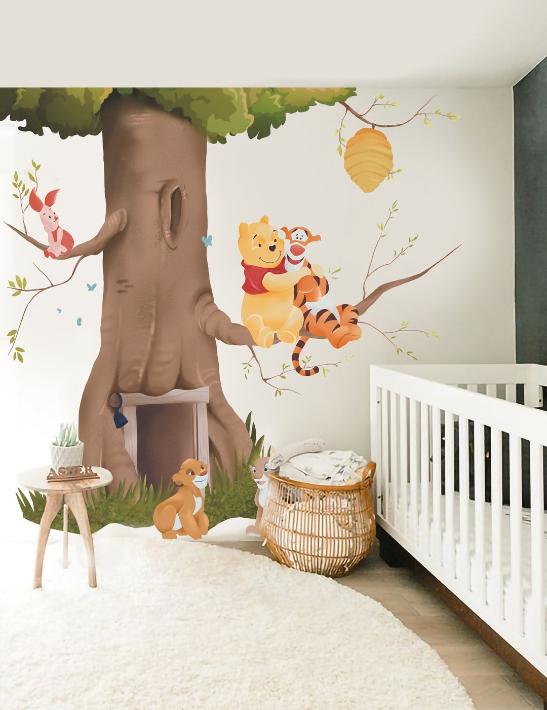 Disney Winnie the Pooh, Piglet, Tiger, Lion Children Wall Decal Sticker ...