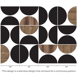 Half Circle Wall Decal Geometric Shape Wall Decal Round Wall Sticker ...