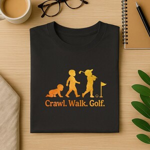 Crawl Walk Golf SVG | Kids Golf Progression Silhouette | Baby to Golfer ...
