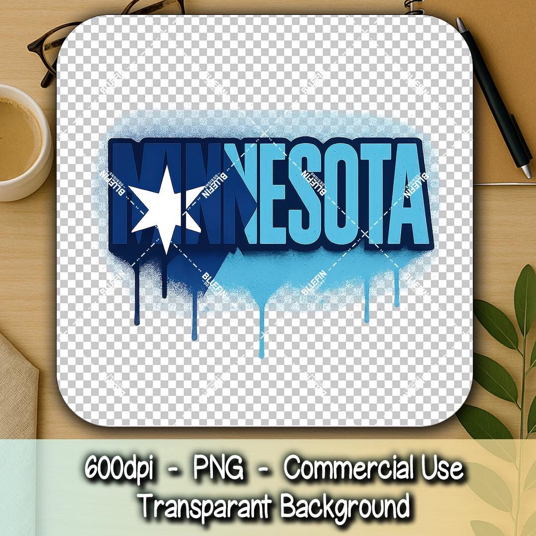 MINNESOTA Graffiti State Flag Clipart | Realistic Spray Paint ...