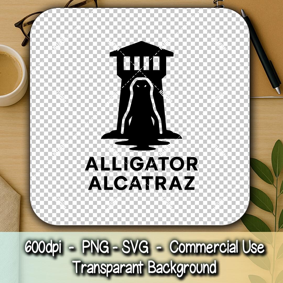 Alligator Alcatraz Minimalist Logo – Modern Swamp Prison Graphic ...