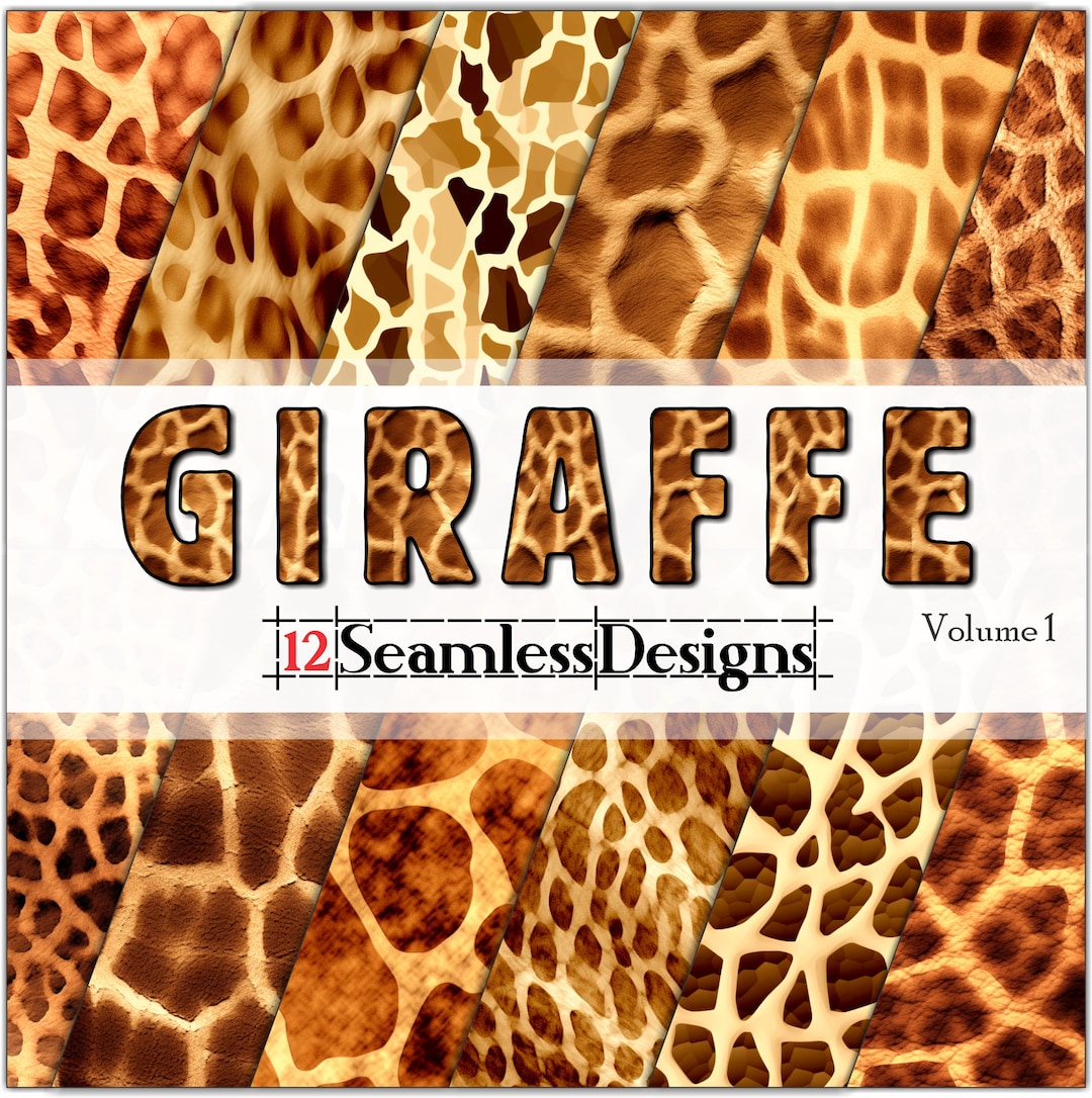 Giraffe Patterns Vol. 1 SEAMLESS - Digital Paper-backgrounds ...