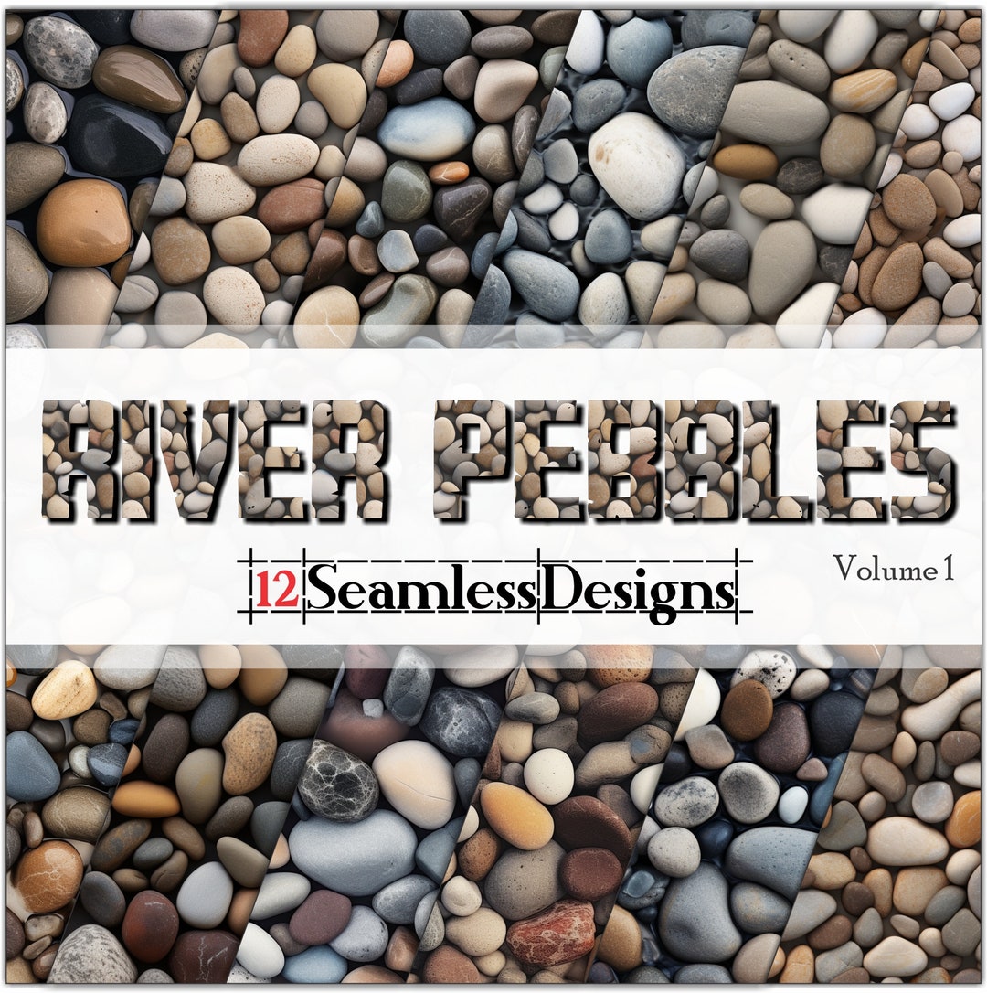 River Pebbles Vol. 1 SEAMLESS - Digital Paper-backgrounds-sublimation ...