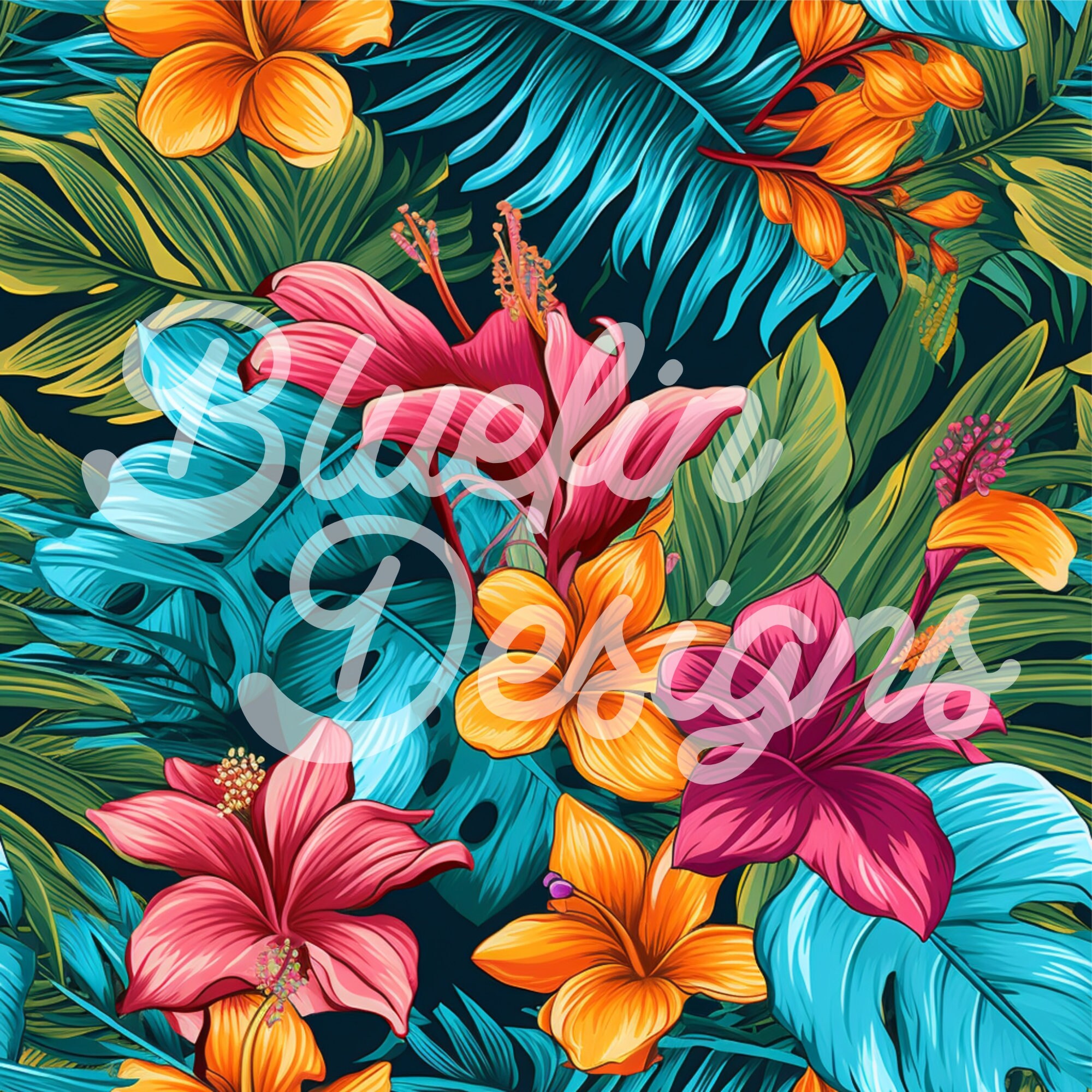 Tropical Paradise Vol. 1 SEAMLESS Digital Paper-backgrounds-sublimation ...