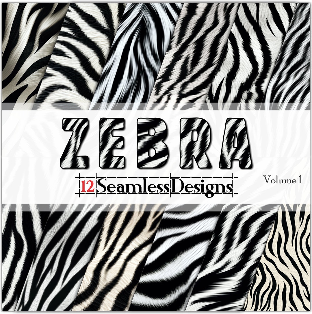 Zebra Patterns Vol. 1 SEAMLESS - Digital Paper-backgrounds-sublimation ...