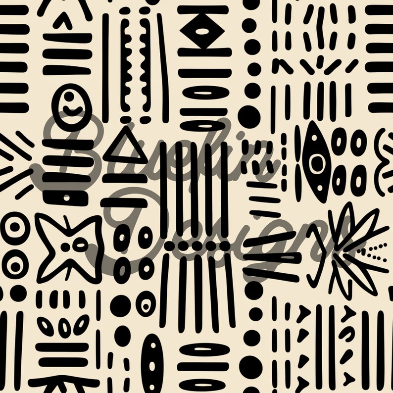Mudcloth Patterns Vol. 1 Seamless-digital Paper-background-sublimation ...