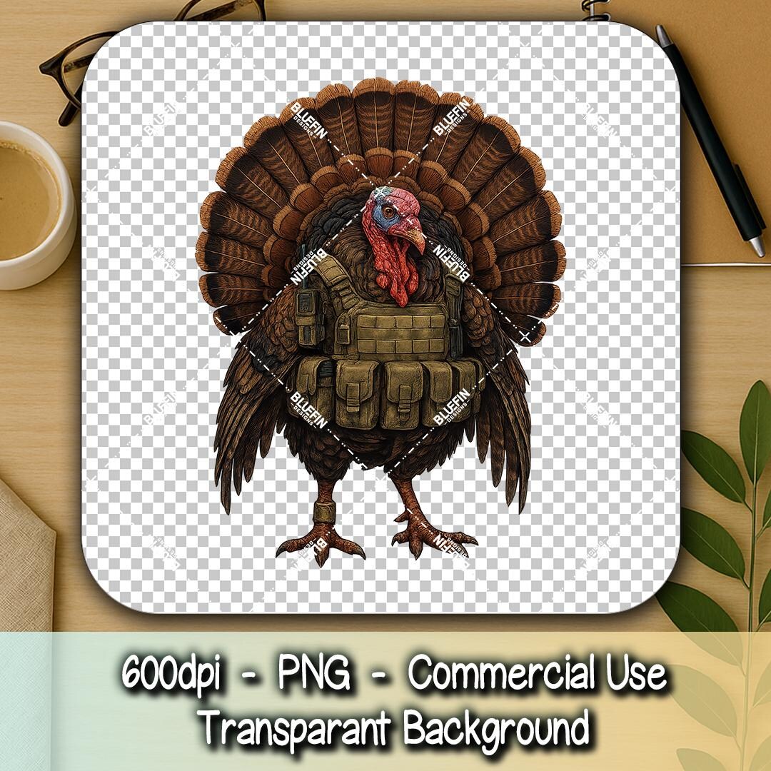 Tactical Wild Turkey Clipart PNG – Detailed Military Turkey Transparent ...