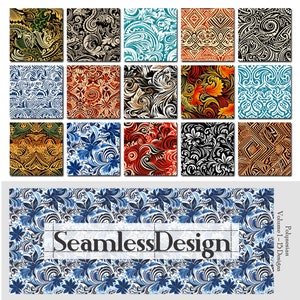 Polynesian Patterns Vol. 1 Seamless-digital Paper-background ...