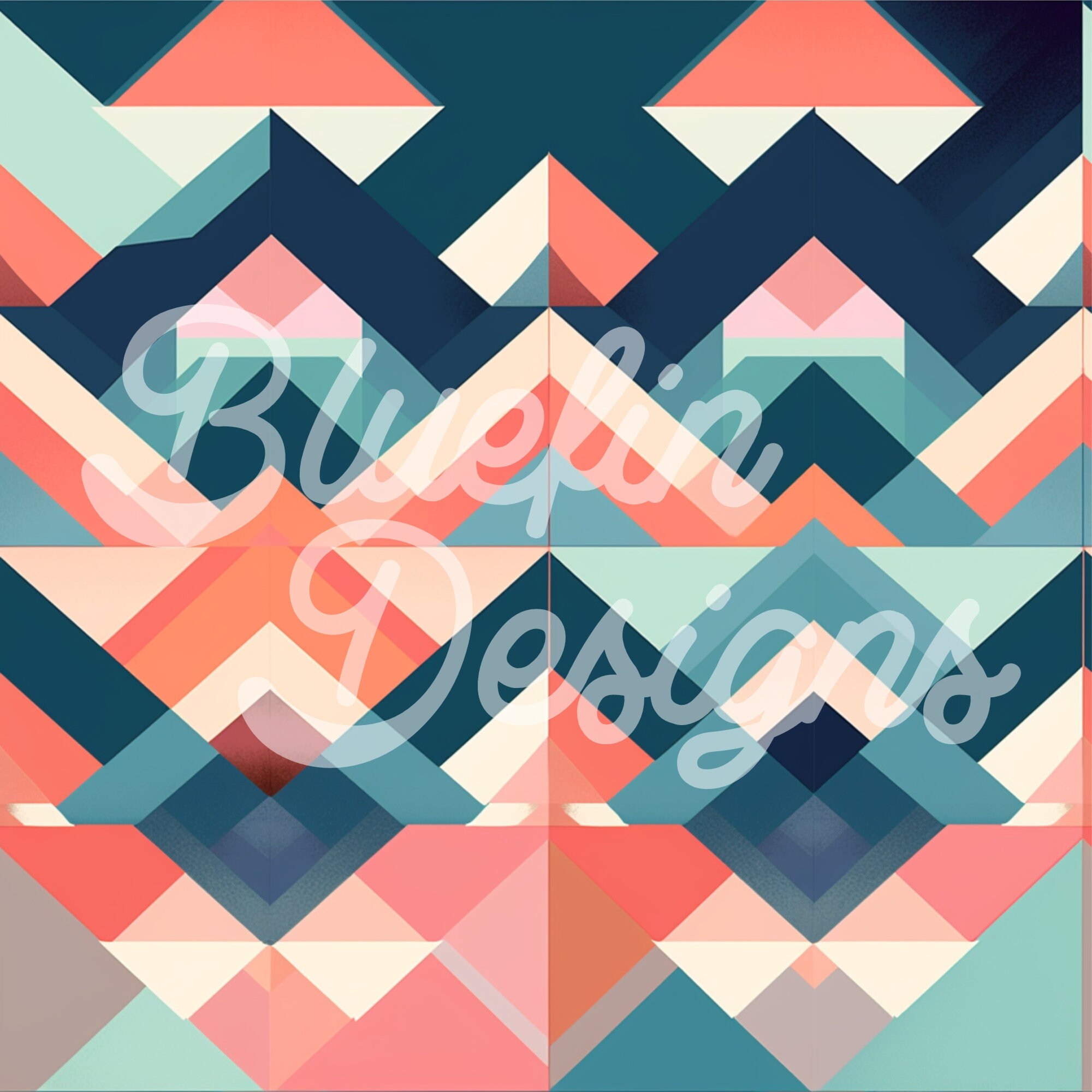 Geometric Bliss Vol. 1 SEAMLESS Digital Paper Backgrounds Sublimation ...