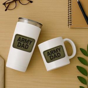 Army Dad Patch Clipart – Realistic Embroidered OD Green Military Patch ...