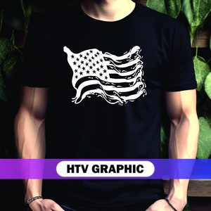 American Flag Waving (silhouette SVG Cut File - EPS - DXF - Cricut ...