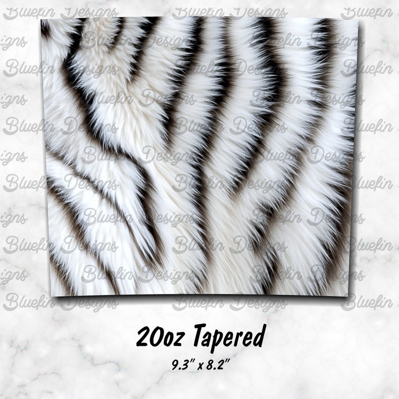 White Tiger Fur Texture 20oz Skinny Tumbler, Personalized Tumblers ...