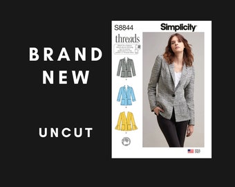 Misses' Unlined Blazer Simplicity S8844 Sewing Pattern - Etsy