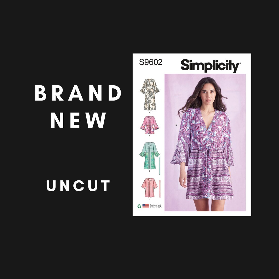 Simplicity S9602 Pattern - Misses' Caftans and Wraps - BRAND NEW Uncut ...