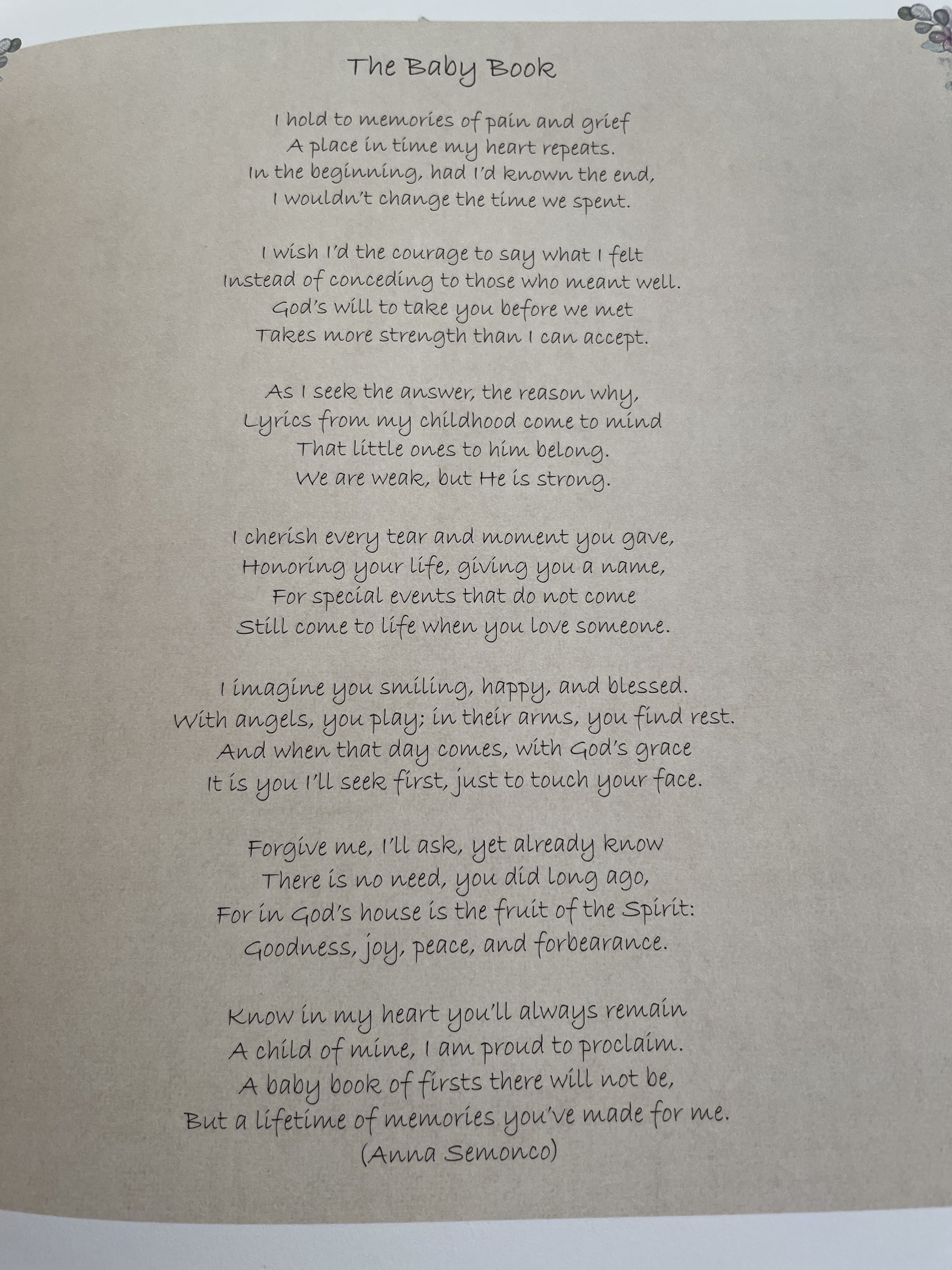 My Soul to Keep; A Baby Book and Journal for Miscarriage and Stillbirth ...