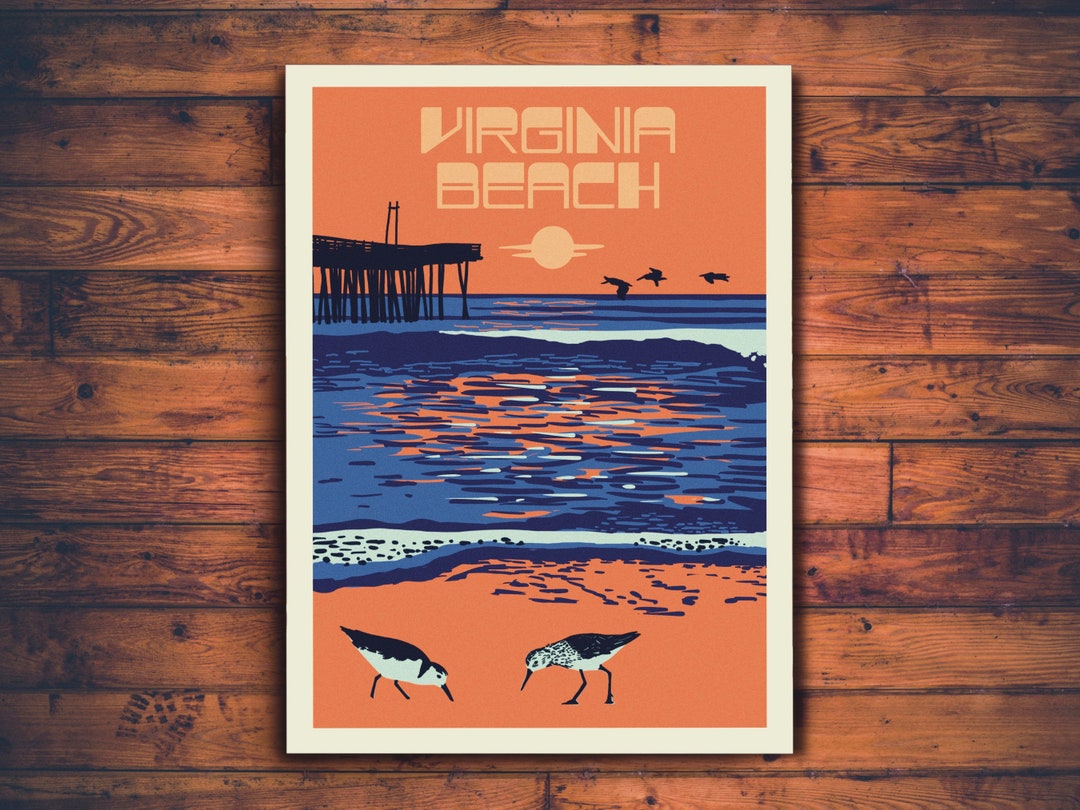 Virginia Beach Print Virginia Beach Art Virginia Beach Wall Decor ...