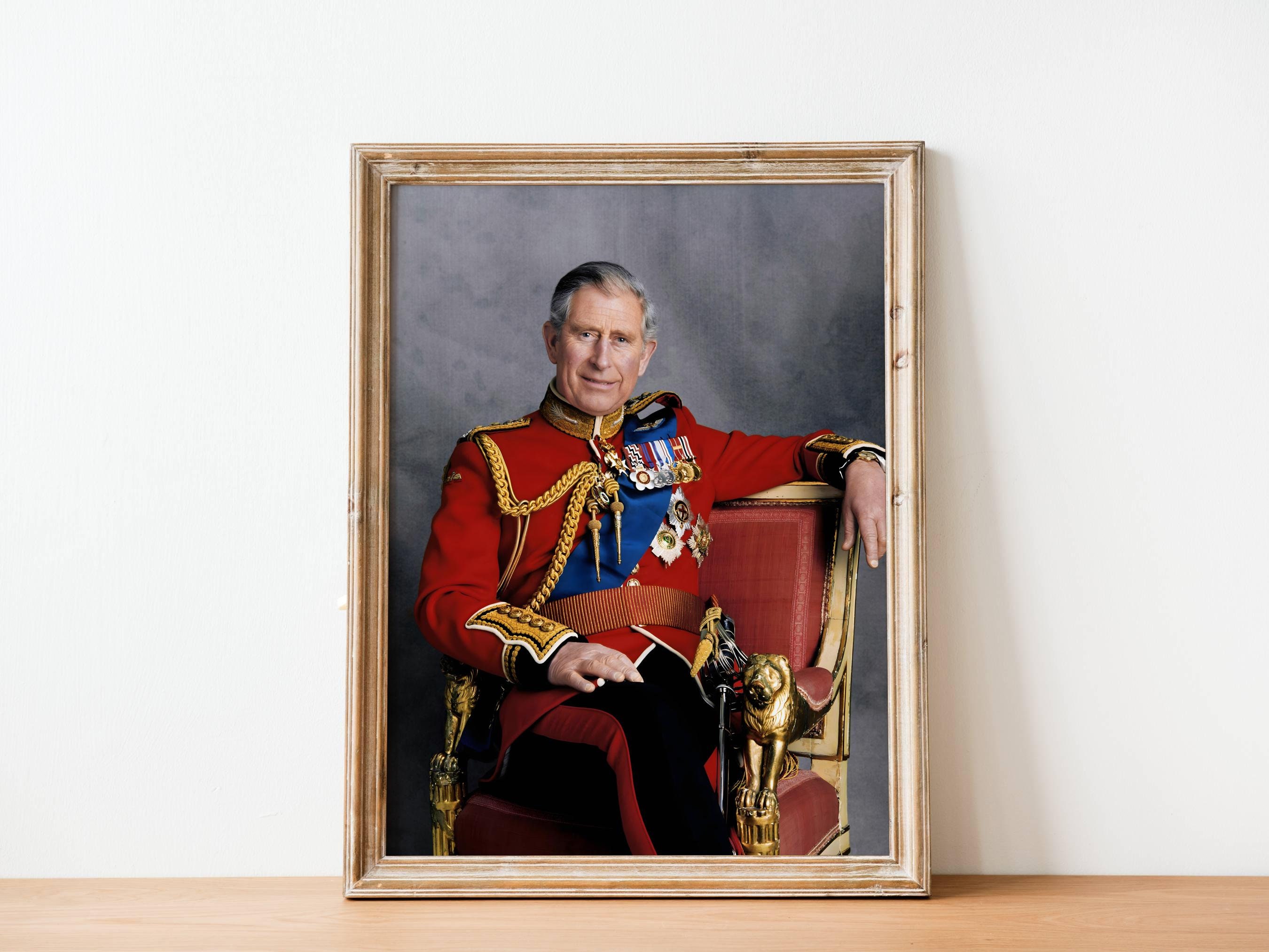 King Charles III Portrait Print - British Royal Family Portrait Photo ...