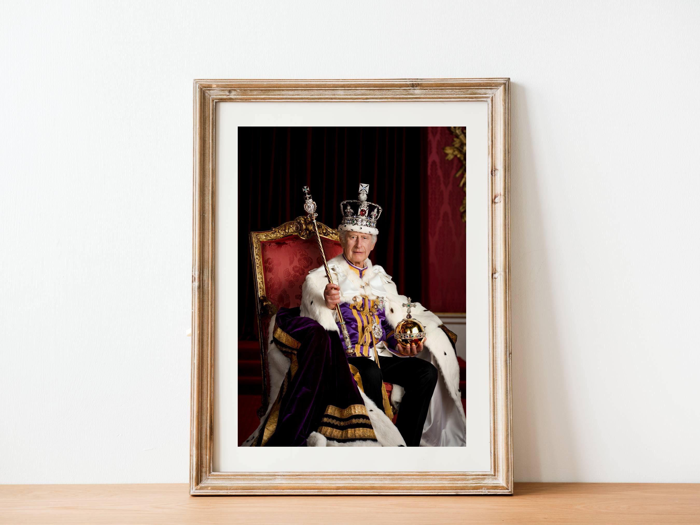 King Charles III Portrait Print British Royal Family Monarch Photo ...