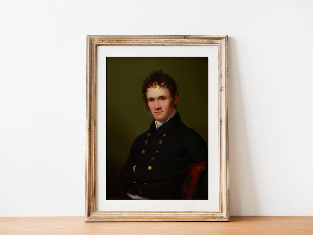 Vintage Portrait Painting - Antique Oil Painting of Navy Commander ...