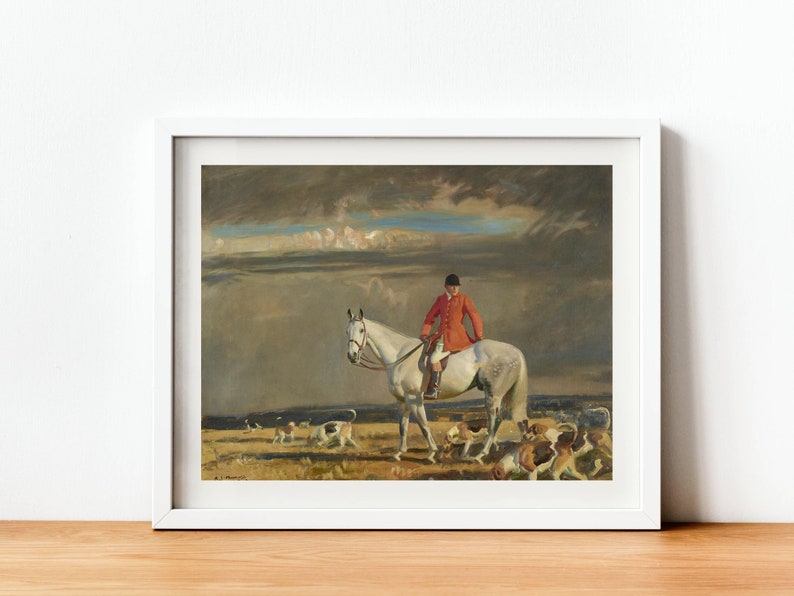 Vintage Horse Painting Antique English Equine Decor, British Fox Hunt ... Vintage Horse Painting Antique English Equine Decor, British Fox Hunt ...