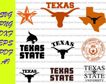 University Texas Svg - Etsy