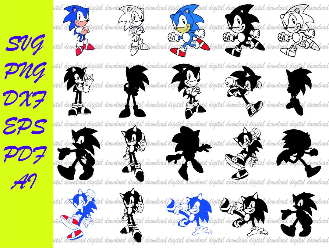 Sonic Svg Bundle Sonic Svg Vector Png Sticker Design Instant - Etsy Canada